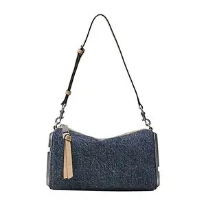 Marc Jacobs Denim Suede Snapshot Shoulder Bag