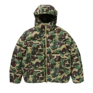A BATHING APE Abc Camo Down Jacket - Green