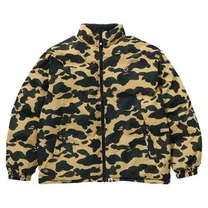 A BATHING APE 1st Camo Reversible Down Jacket - Yellow