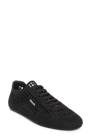 Prada Crochet Sneaker - Black