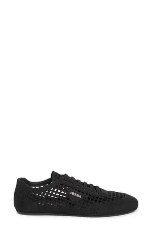 Prada Crochet Sneaker - Black