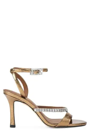 Kurt Geiger Crystal Ankle Strap Sandals - Rust/copper