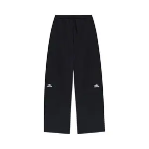 Balenciaga Loose Elastic Waist Sweatpants 'washed /white - Black