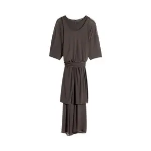 LEMAIRE Double Layer Dress - Brown