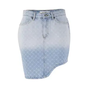 DAILY PAPER Zella Monogram Denim Skirt - Blue