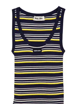 Miu Miu Canotta Stripe Top 'bleu - Blue