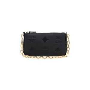 Mcm Aren Maxi Monogram Leather Pouch