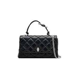 Marc Jacobs The Dual Chain Shoulder Quilted Leather Bag - Black