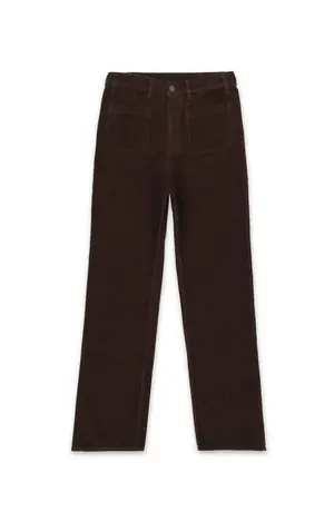 FORTELA Corduroy Bootcut Trousers - Dark Brown
