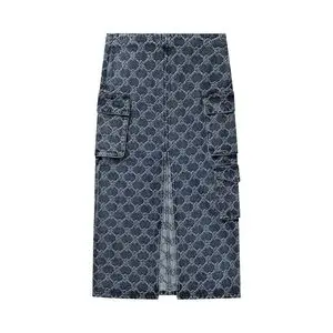DAILY PAPER Zora Denim Cargo Skirt - Blue