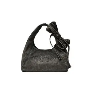 Marc Jacobs Denim Bow Sack Bag Wash - Black