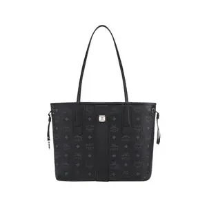 Mcm Liz Reversible Visetos Small Tote Bag - Black