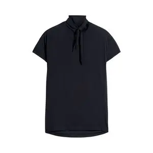 LEMAIRE Short-sleeve Foulard Top 'urchin - Black