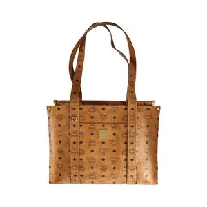 Mcm Aren Vi Large Tote Bag 'cognac - Tan
