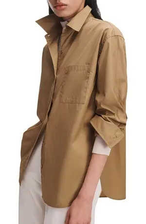 Rag & Bone Cotton Poplin Button-up Shirt - Gold