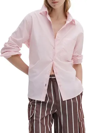 Rag & Bone Connie Cotton Poplin Button-up Shirt - Peony