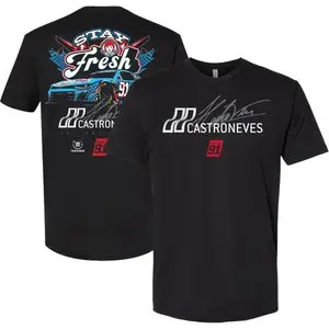 TRACKHOUSE RACING TEAM COLLECTION Helio Castroneves Wendy's Stay Fresh T-shirt - Black