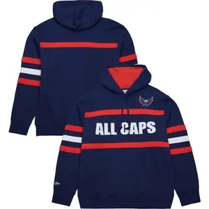 Mitchell & Ness Washington Capitals Head Coach Slogan Pullover Hoodie - Navy