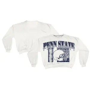 PRESSBOX Penn State Nittany Lions Oversized Crewneck Sweatshirt - White