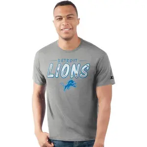 STARTER Detroit Lions Prime Time T-shirt - Heather Gray