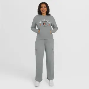 WEAR BY ERIN ANDREWS Cincinnati Bengals Waffle-knit Hooded Lounge Set - Gray