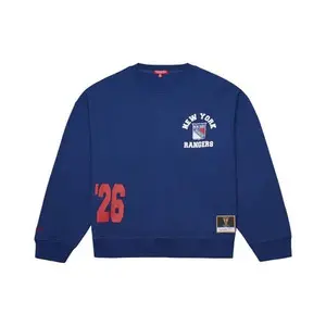 Mitchell & Ness New York Rangers Vintage Crewneck Sweatshirt - Blue