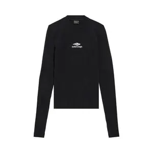 Balenciaga Ski Fitted Crewneck Top /white - Black