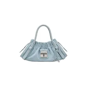 Marc Jacobs Suede Cristina Small Satchel Bag Mist - Blue