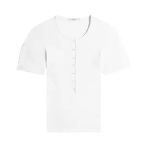LEMAIRE Fitted Henley Shirt 'milk - White