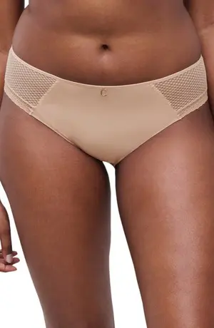 Chantelle Lace Trim Hipster Briefs Nude Blush