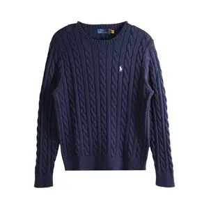 Polo Ralph Lauren Cable Knit Crewneck Sweater - Blue