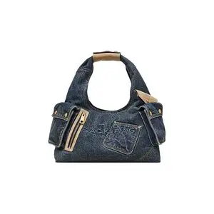 Marc Jacobs Denim Suede Pocket Sack Bag 'dark Wash - Blue