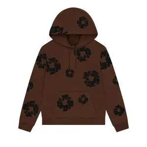 DENIM TEARS Black Cotton Wreath Hoodie - Brown