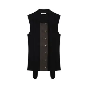 LEMAIRE Asymmetrical Fitted Top - Black