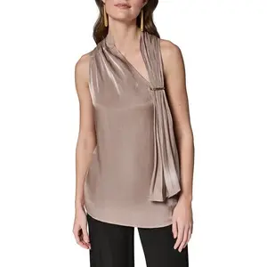Donna Karan New York Asymmetric Sleeveless Top - Umbria