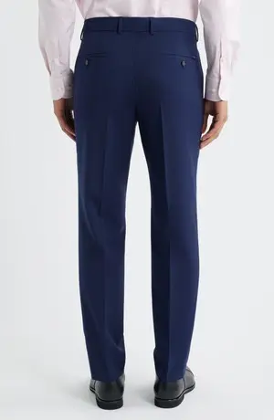 BOSS George Flat Front Wool Dress Pants