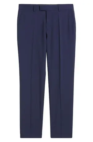 BOSS George Flat Front Wool Dress Pants