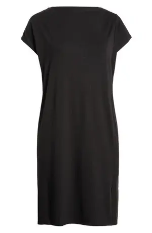 Eileen Fisher Funnel Neck Maxi Dress