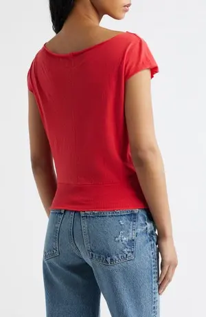 BDG URBAN OUTFITTERS Off-the-shoulder Top - Red