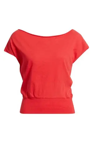 BDG URBAN OUTFITTERS Off-the-shoulder Top - Red