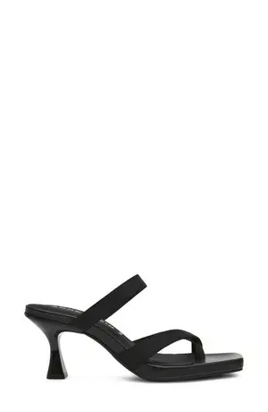 Anne Klein Jevelli Toe Loop Sandal - Black Stretch