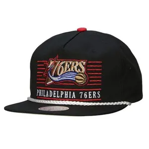 Mitchell & Ness Philadelphia 76ers Ascend Deadstock Snapback Hat - Black