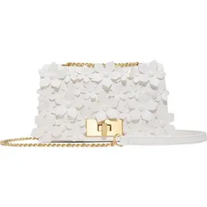 Aldo Florellaa Floral Appliqué Faux Leather Crossbody Bag - White