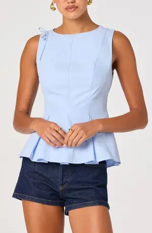 Astr The Label Kalish Sleeveless Peplum Top