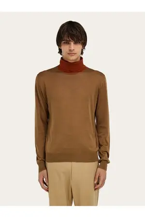 FERRAGAMO Silk Turtleneck