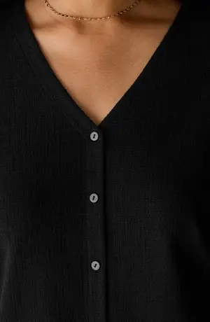 Eileen Fisher V-neck Button-front Cardigan