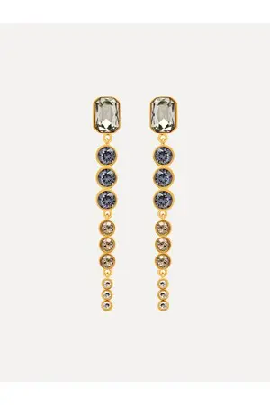 Oscar De La Renta Cascading Mixed-stone Drop Clip-on Earrings - Pink