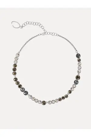 Oscar De La Renta Gradient Rhinestone Strand Necklace