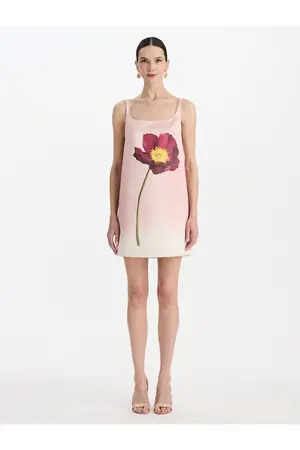 Oscar De La Renta Peony Shift Dress - Natural