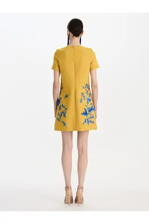Oscar De La Renta Peony Threadwork Shift Dress